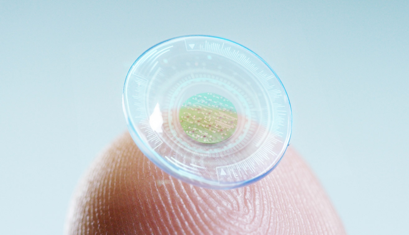 Smart contact lens with navigation function, made with 3D printer ...