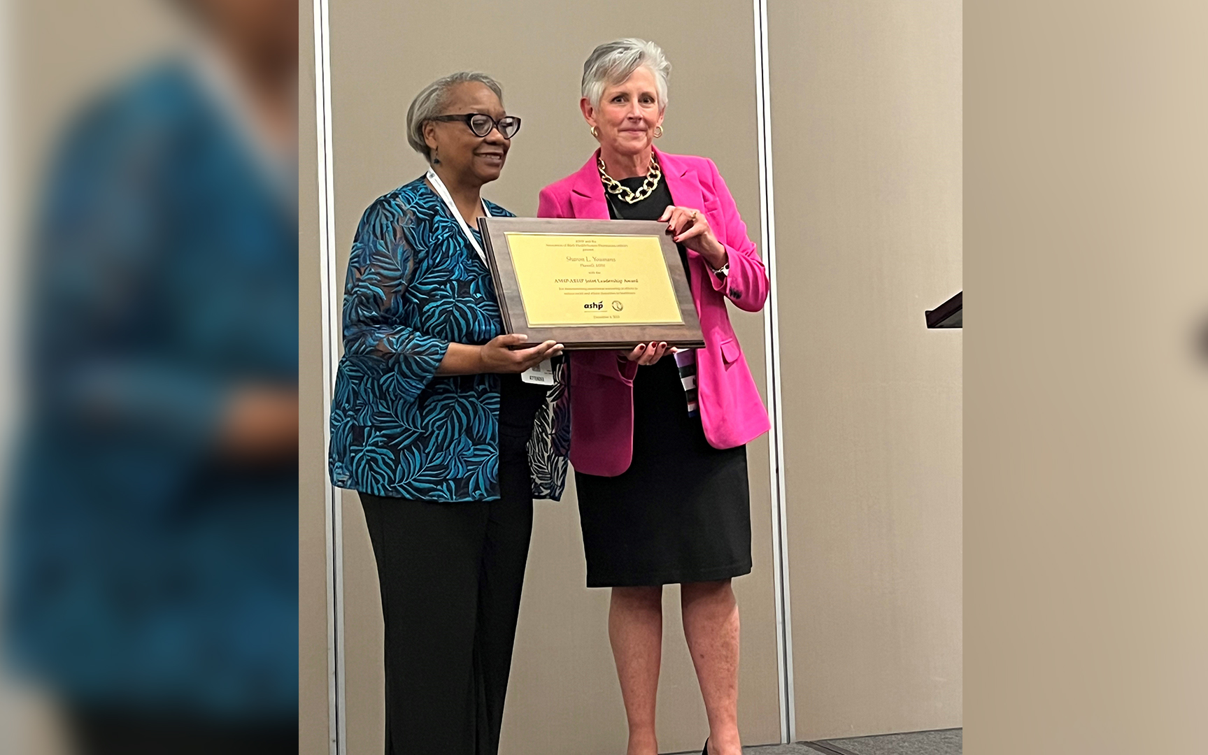 Sharon Youmans receives 2023 ASHP-ABHP Joint Leadership Award - Medical ...